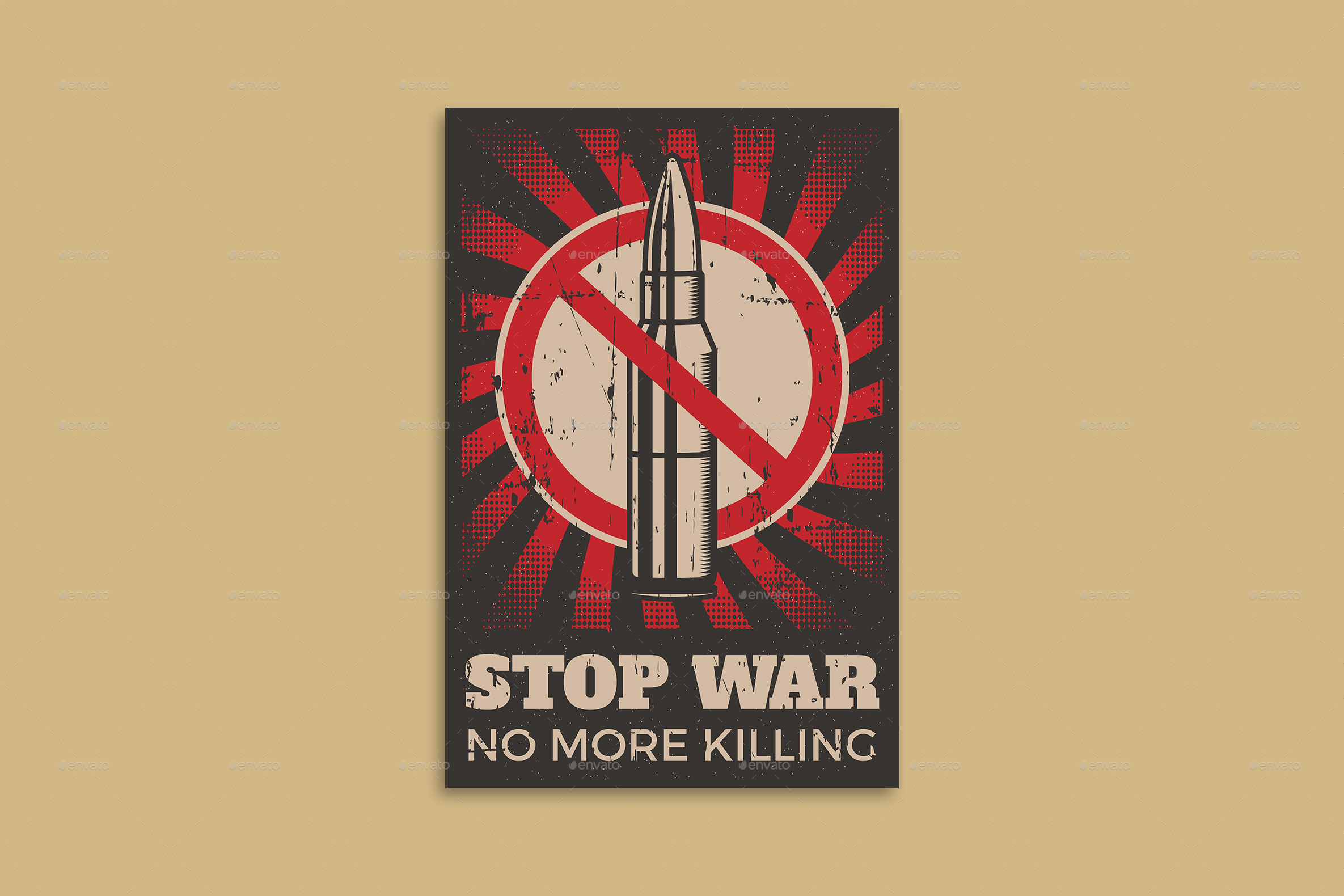 5 Vector Images of Retro Stop War Poster, Vectors | GraphicRiver