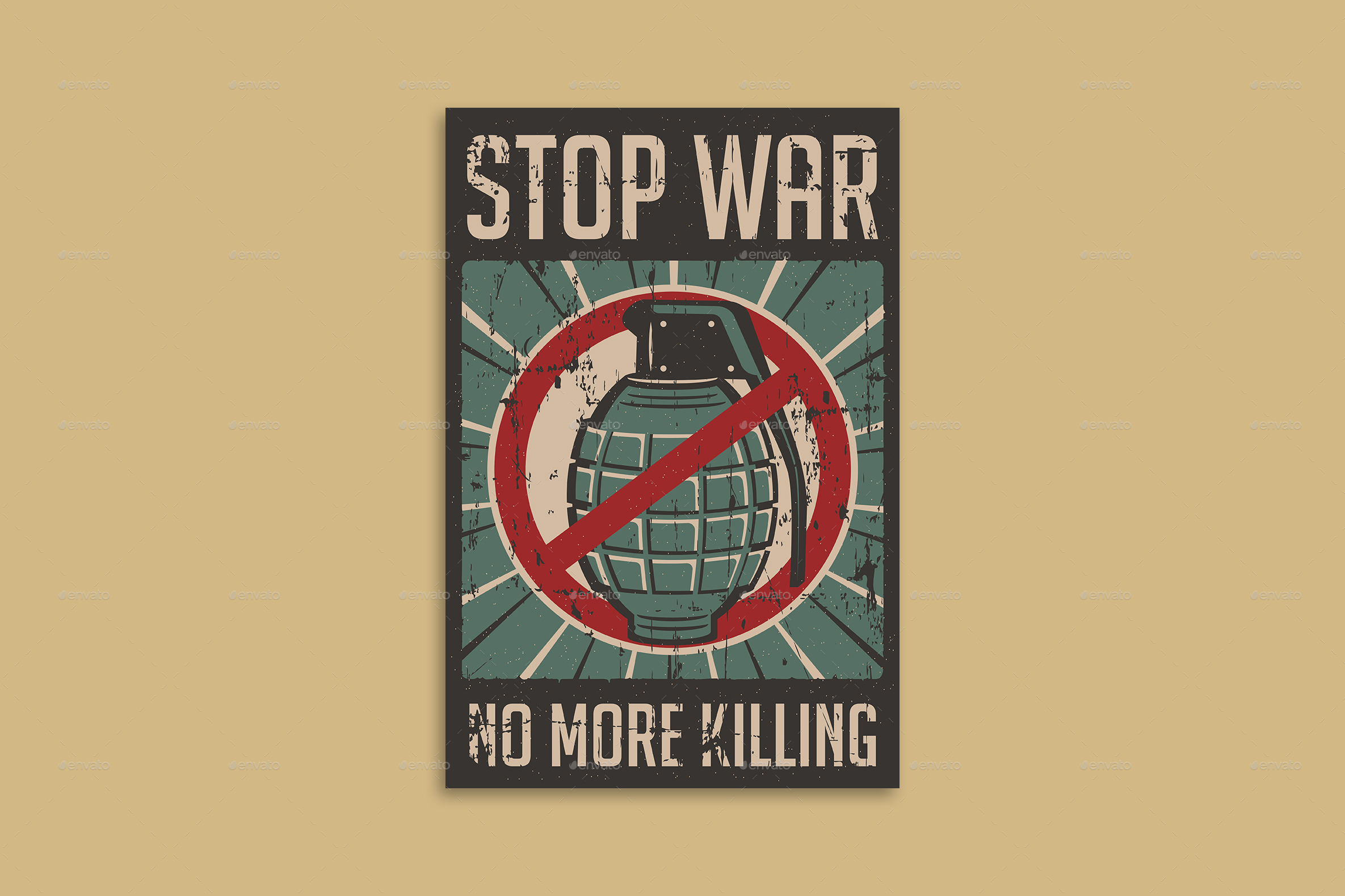 5 Vector Images of Retro Stop War Poster, Vectors | GraphicRiver