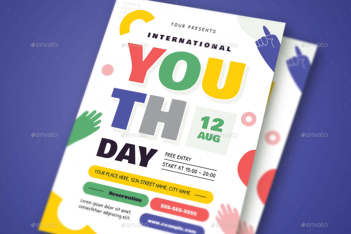 Youth Day Event Flyer, Print Templates | GraphicRiver