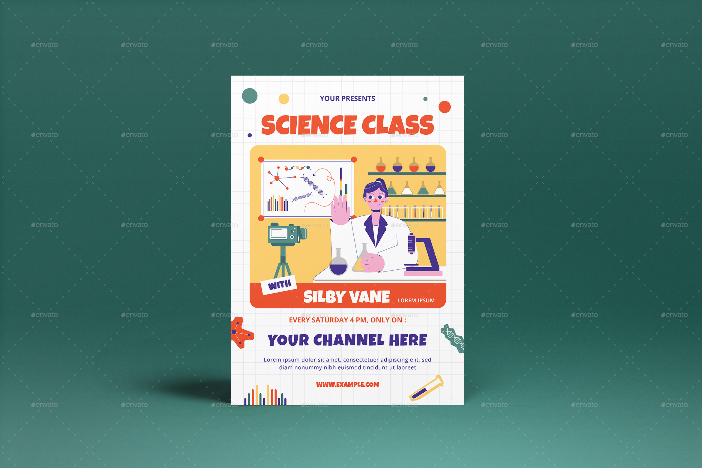 Science Class Flyer, Print Templates | GraphicRiver