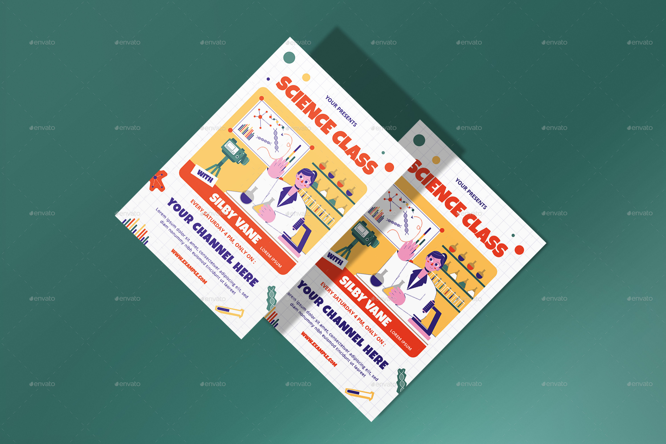 Science Class Flyer, Print Templates | GraphicRiver