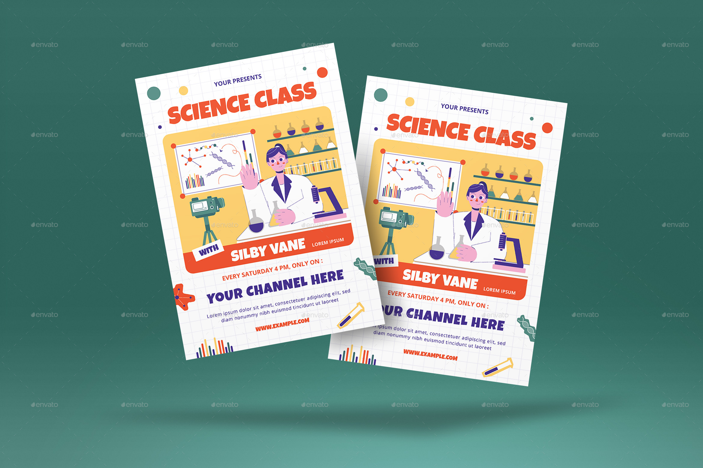 Science Class Flyer, Print Templates | GraphicRiver