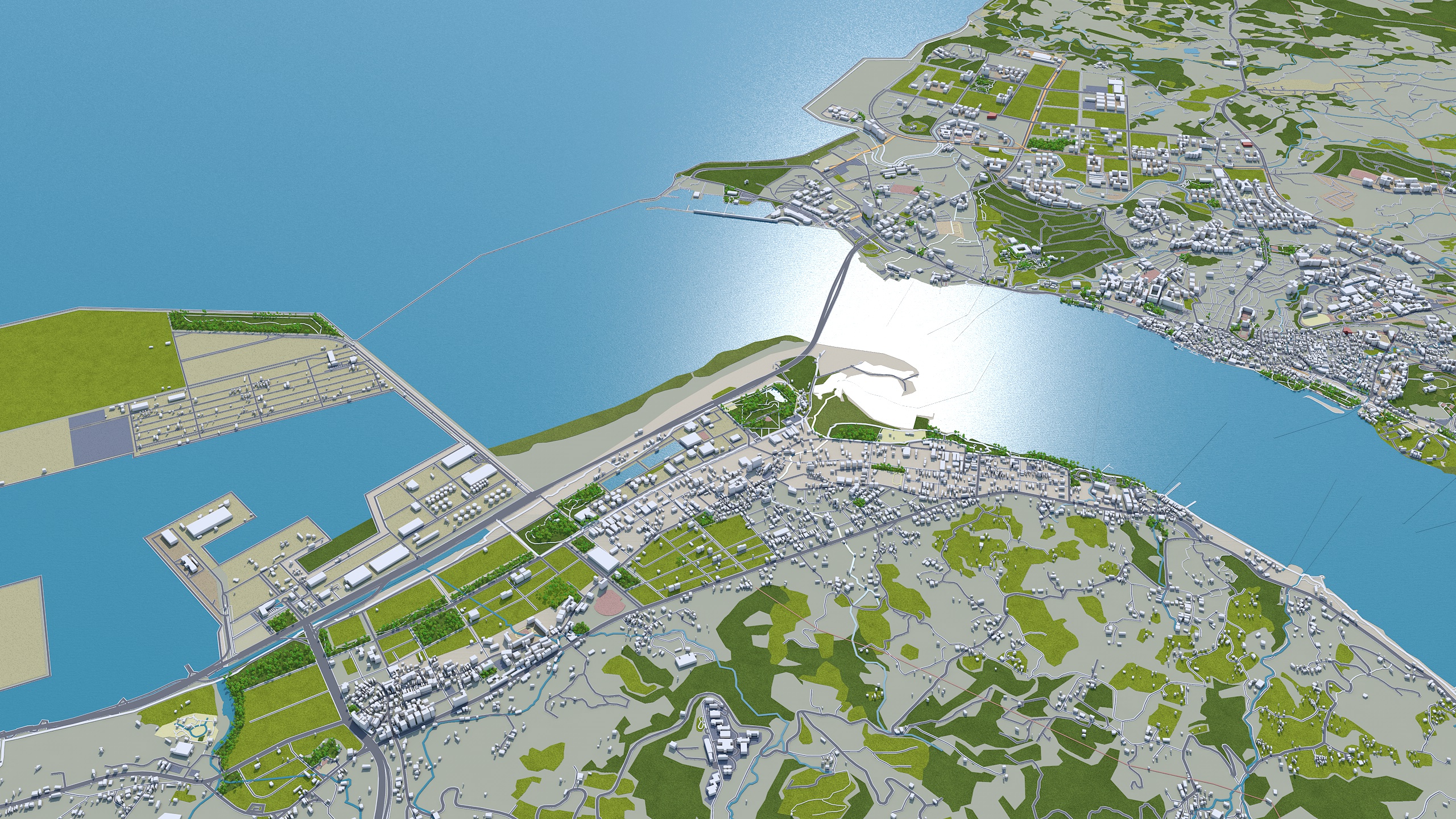 Taipei city Taiwan 3d model 60km by TurboCG | 3DOcean