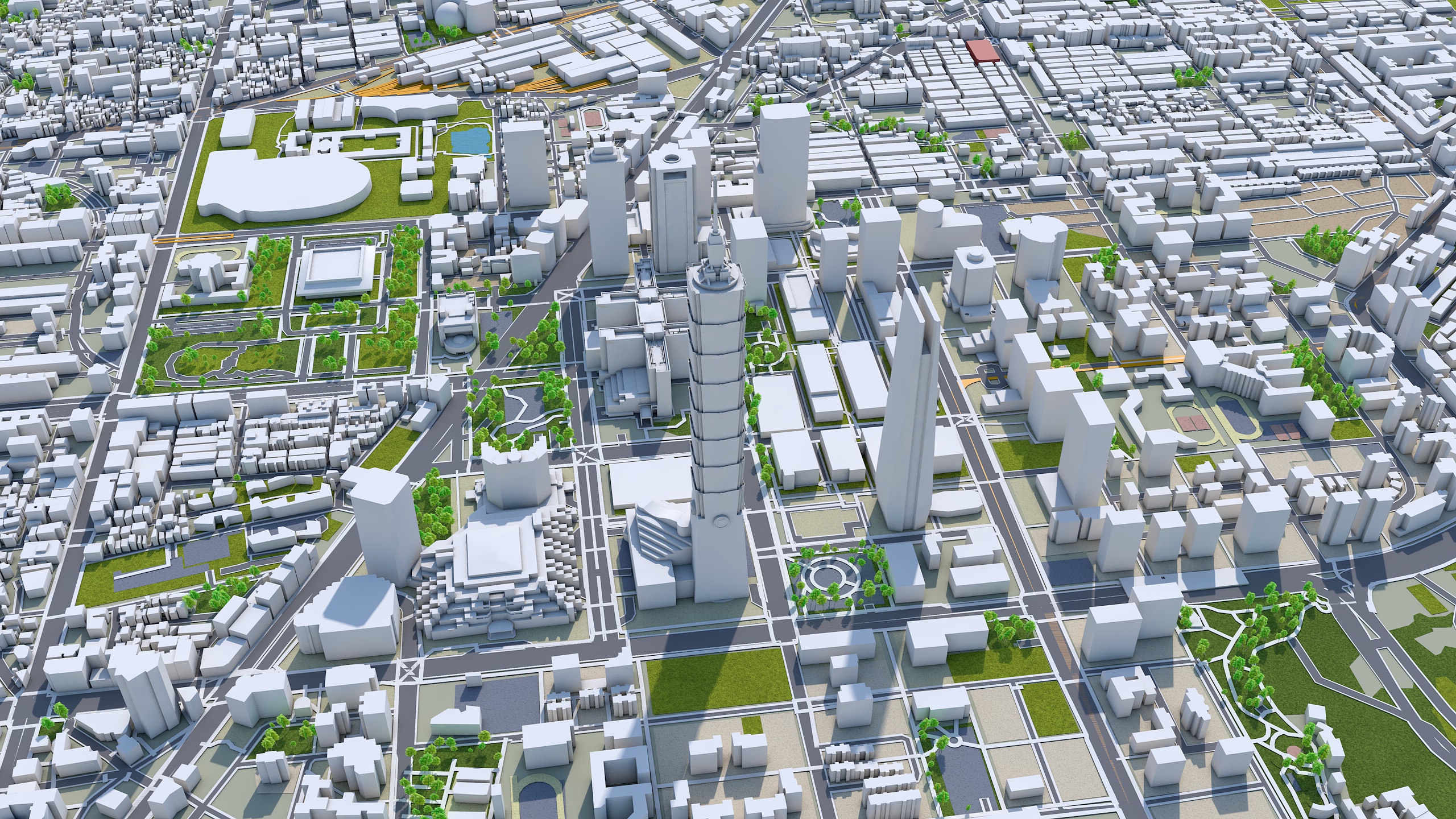 Taipei city Taiwan 3d model 60km by TurboCG | 3DOcean