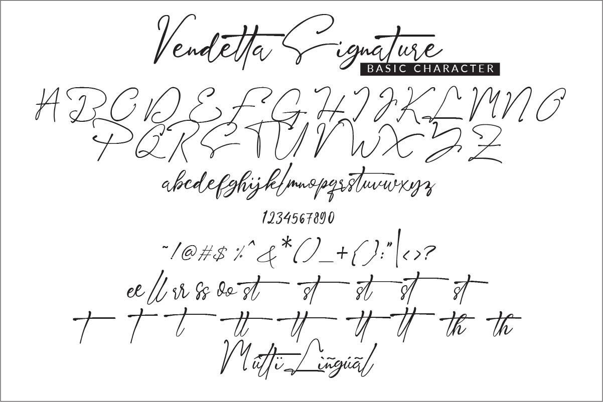 Vendetta Signature Fonts, Fonts | GraphicRiver