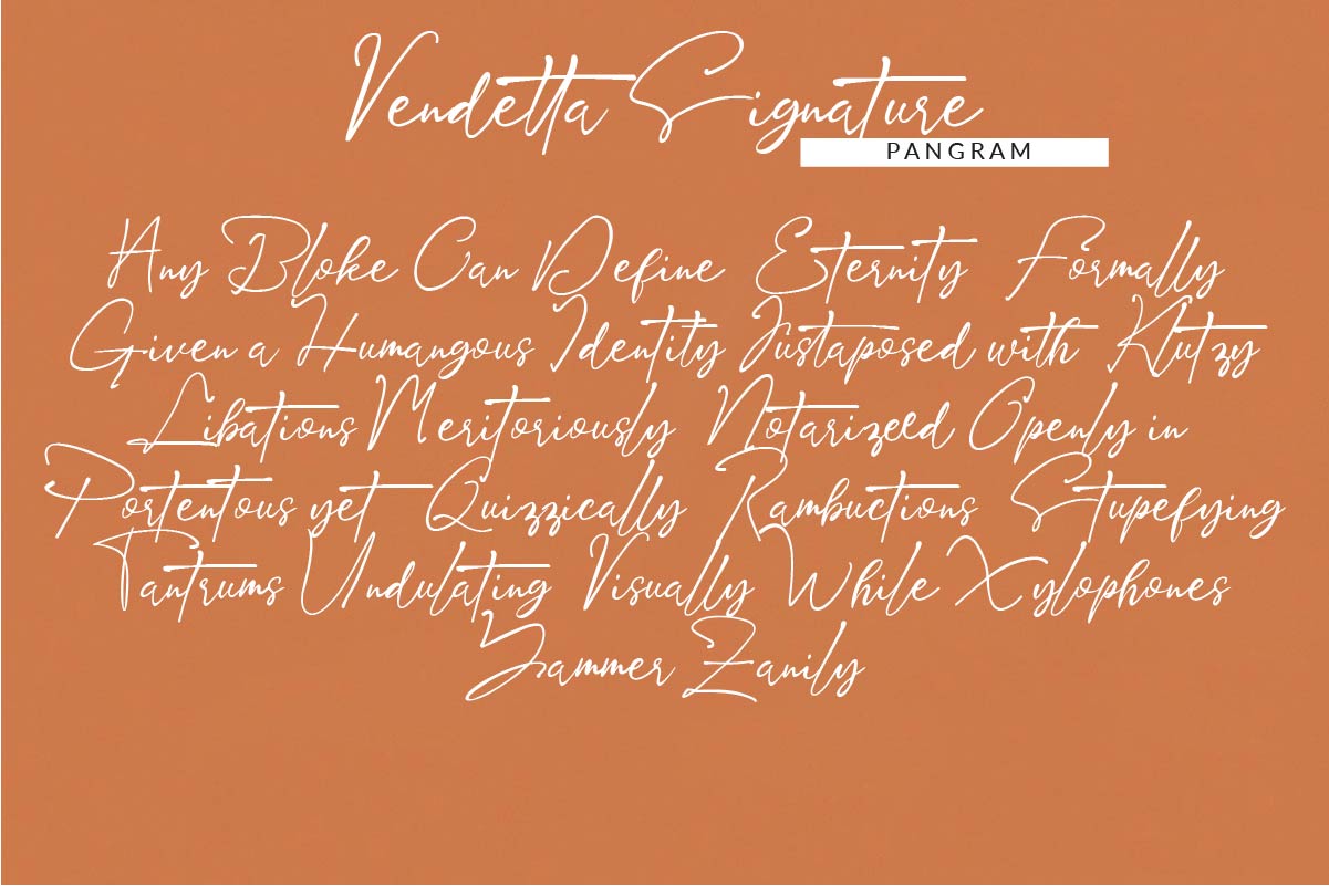 Vendetta Signature Fonts, Fonts | GraphicRiver