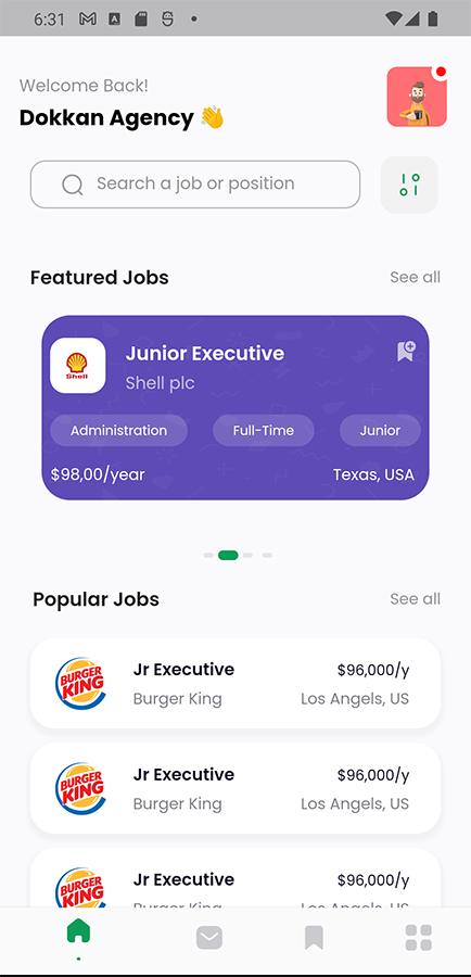 Hires - Job Finder Flutter App UI Template by dokkanagency | CodeCanyon