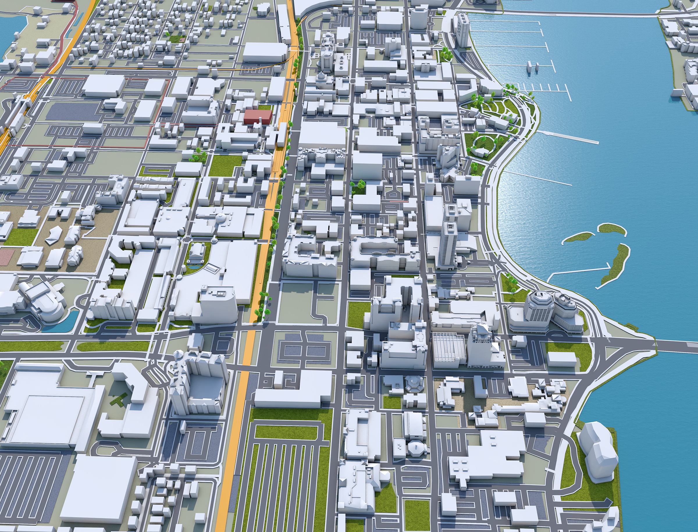 West Palm Beach city Florida USA 3d model 40km by TurboCG | 3DOcean