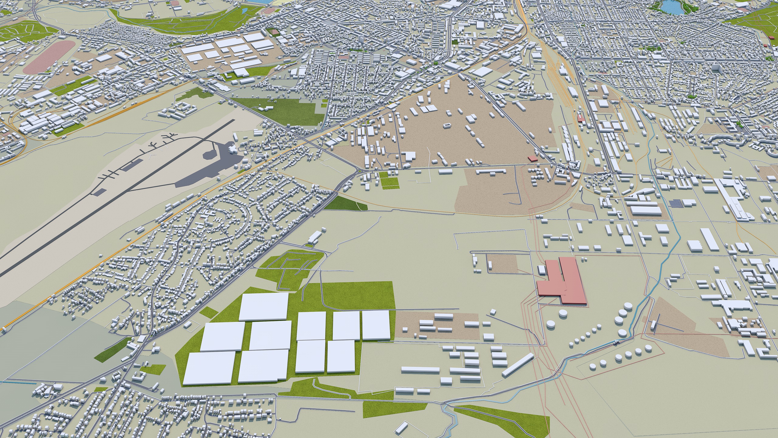 Yerevan city Armenia 3d model 60km by TurboCG | 3DOcean