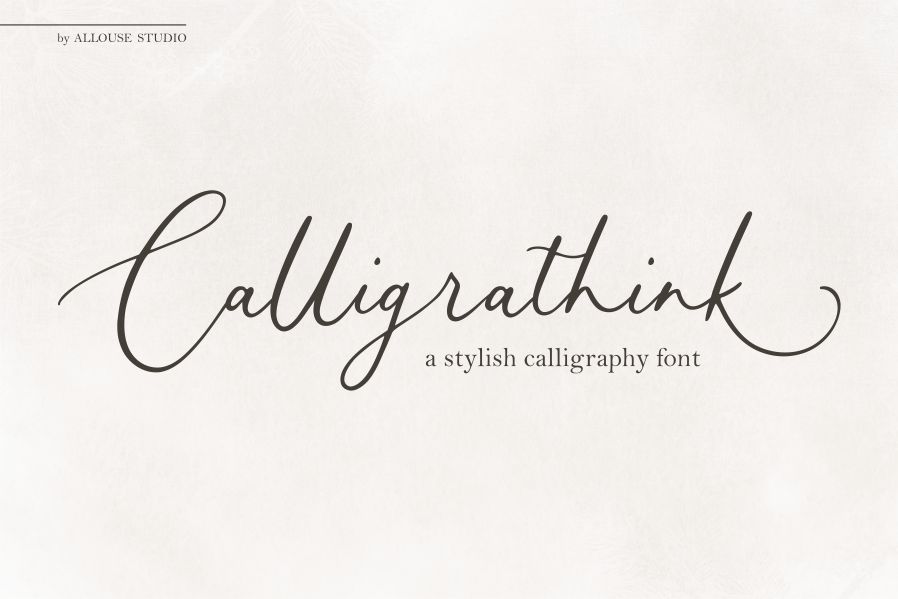 Calligrathink A Stylish Calligraphy Font, Fonts | GraphicRiver