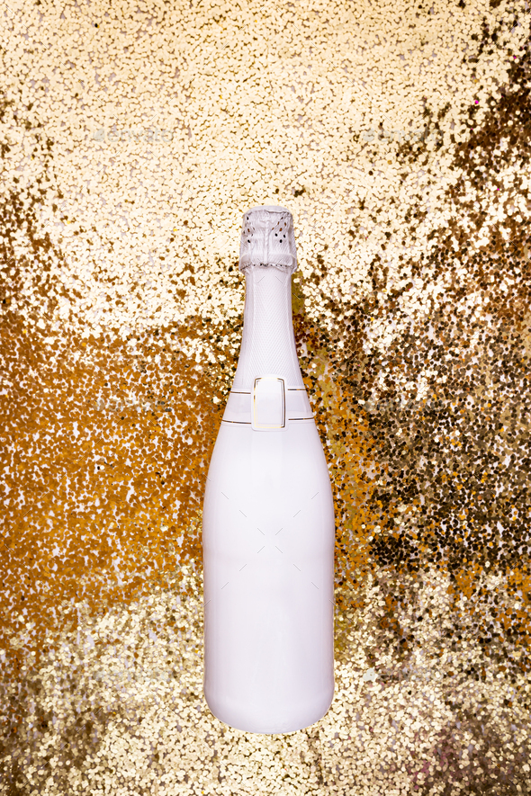 Champagne bottle, top view Stock Photo by ipolly80 | PhotoDune
