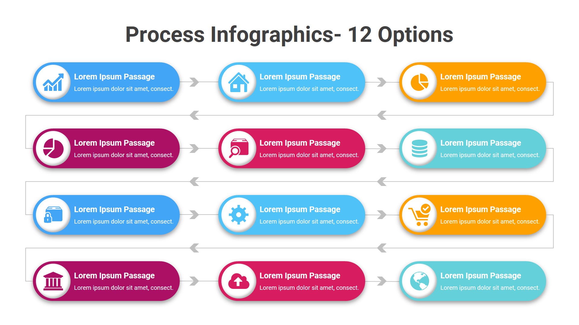 Process Infographics PowerPoint Template Diagram, Presentation Templates