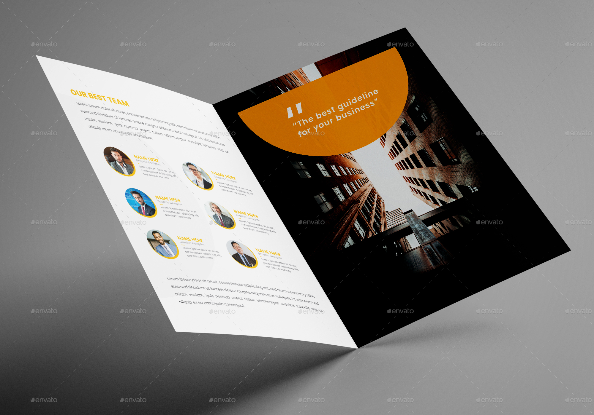 Corporate Bi-Fold Brochure Template, Print Templates | GraphicRiver