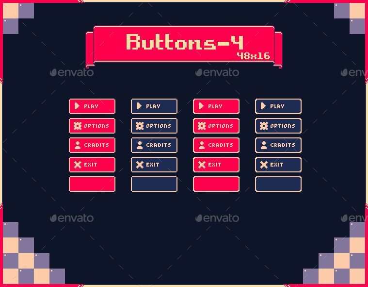 Pixel World Series #2 : 8-bit UI, Game Assets | GraphicRiver