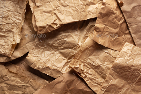Waste parcel paper as background texture. Recycling concept and paper ...
