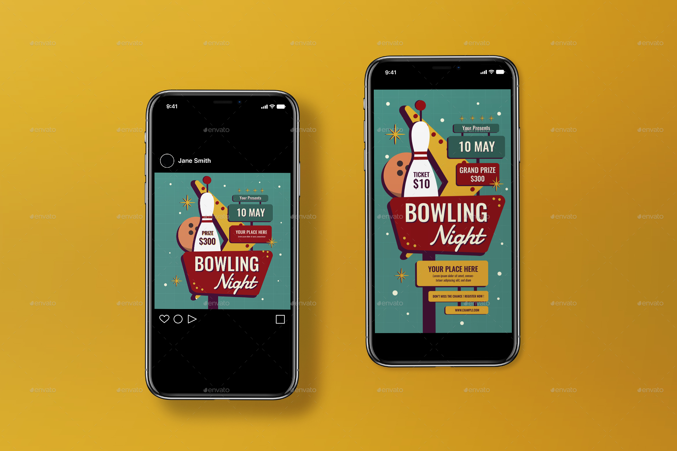 Bowling Night Flyer Set, Print Templates | GraphicRiver
