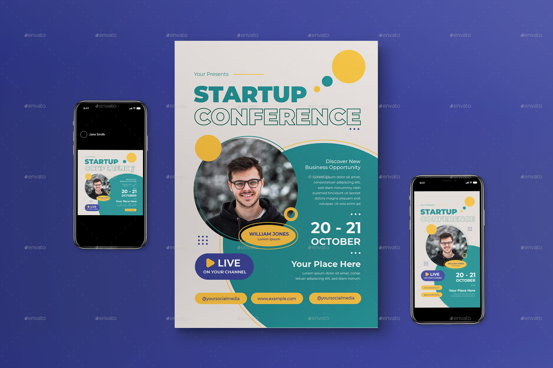 Startup Conference Flyer Set, Print Templates | GraphicRiver