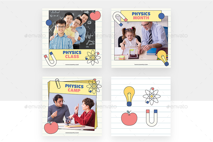 Physics Education Social Media Banner by BrandPacks | GraphicRiver