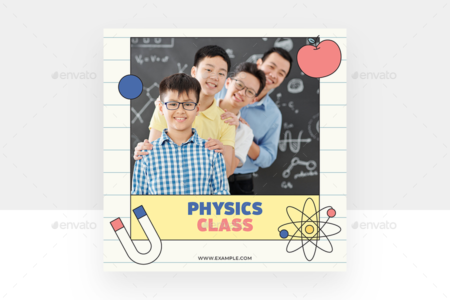 Physics Education Social Media Banner by BrandPacks | GraphicRiver