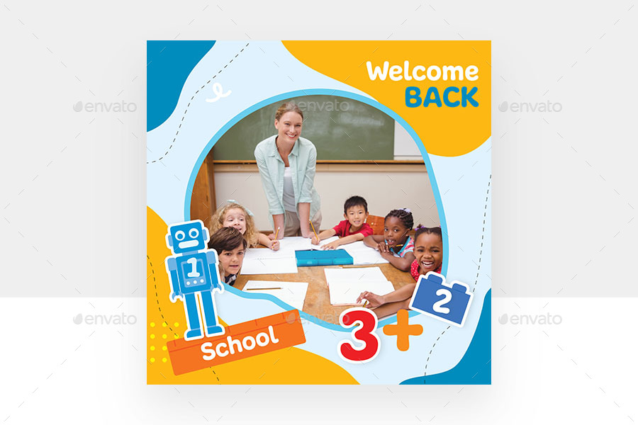 Math Education Social Media Banners, Web Elements | GraphicRiver