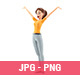 3D Woman with Very Happy Pose, Graphics | GraphicRiver