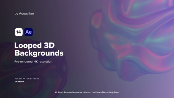 Looped 3D Backgrounds, After Effects Project Files | VideoHive