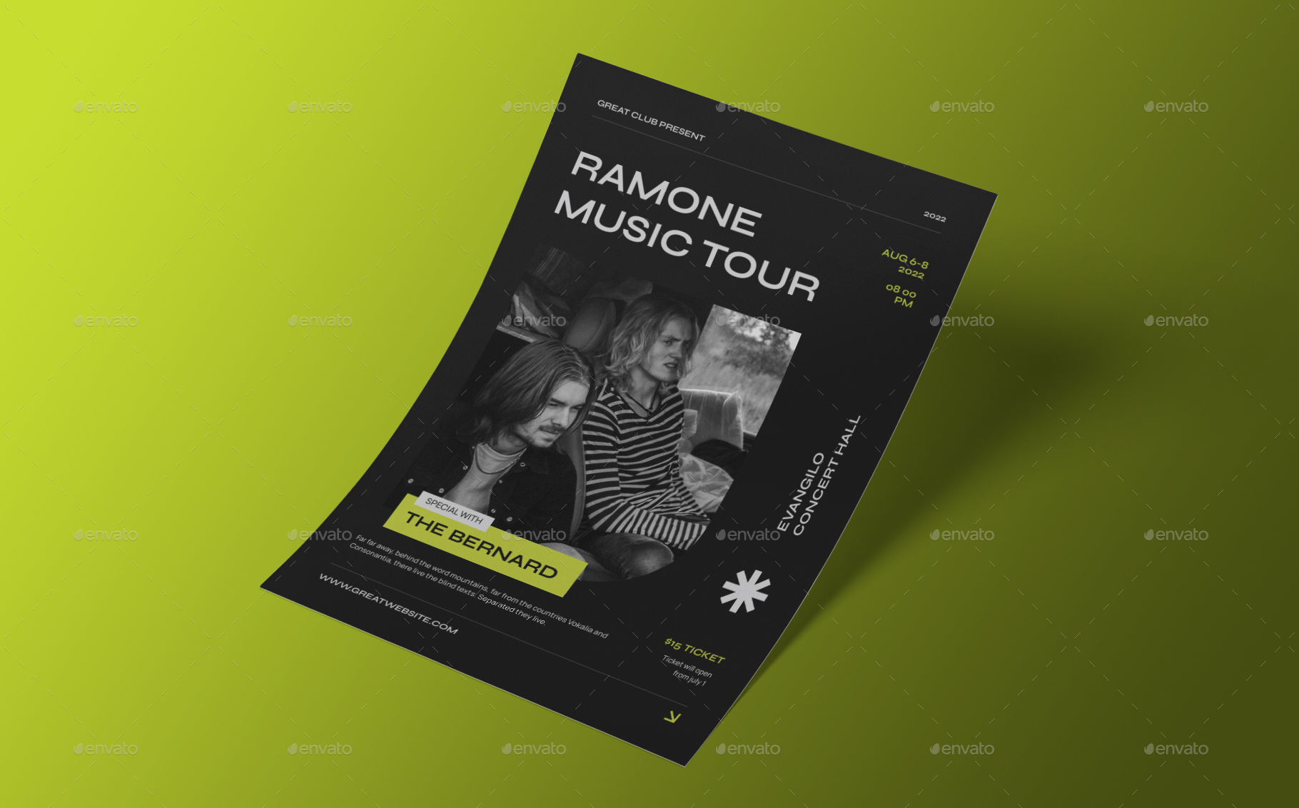 Music Tour Festival Flyer, Print Templates | GraphicRiver
