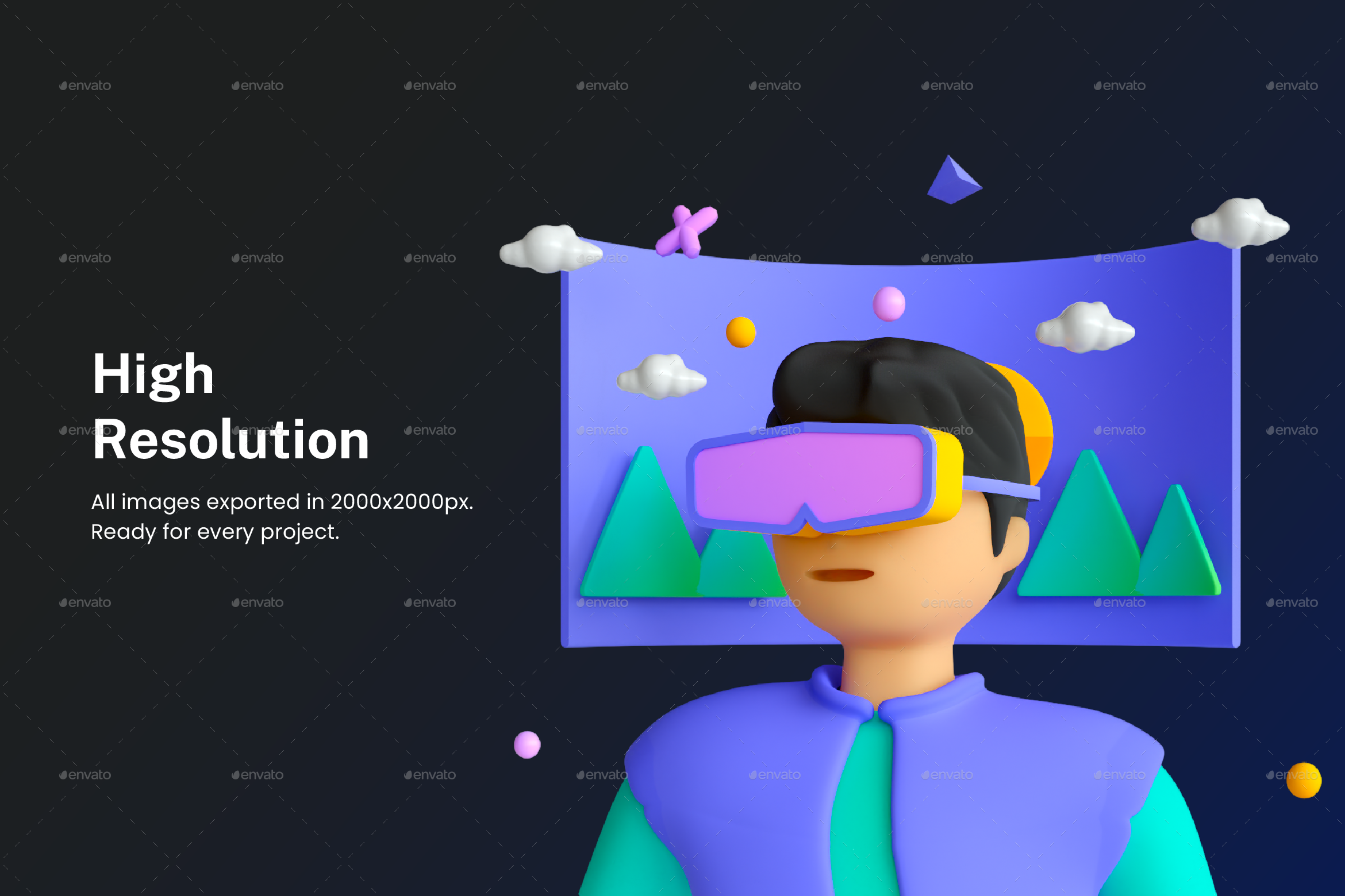 3D Metaverse Icon Set Vol 1, Graphics | GraphicRiver