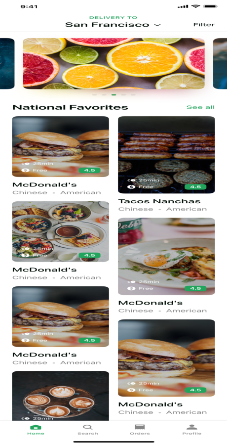 Foodly App ANDROID + IOS + FIGMA + XD | UI Kit | Flutter | Food ...