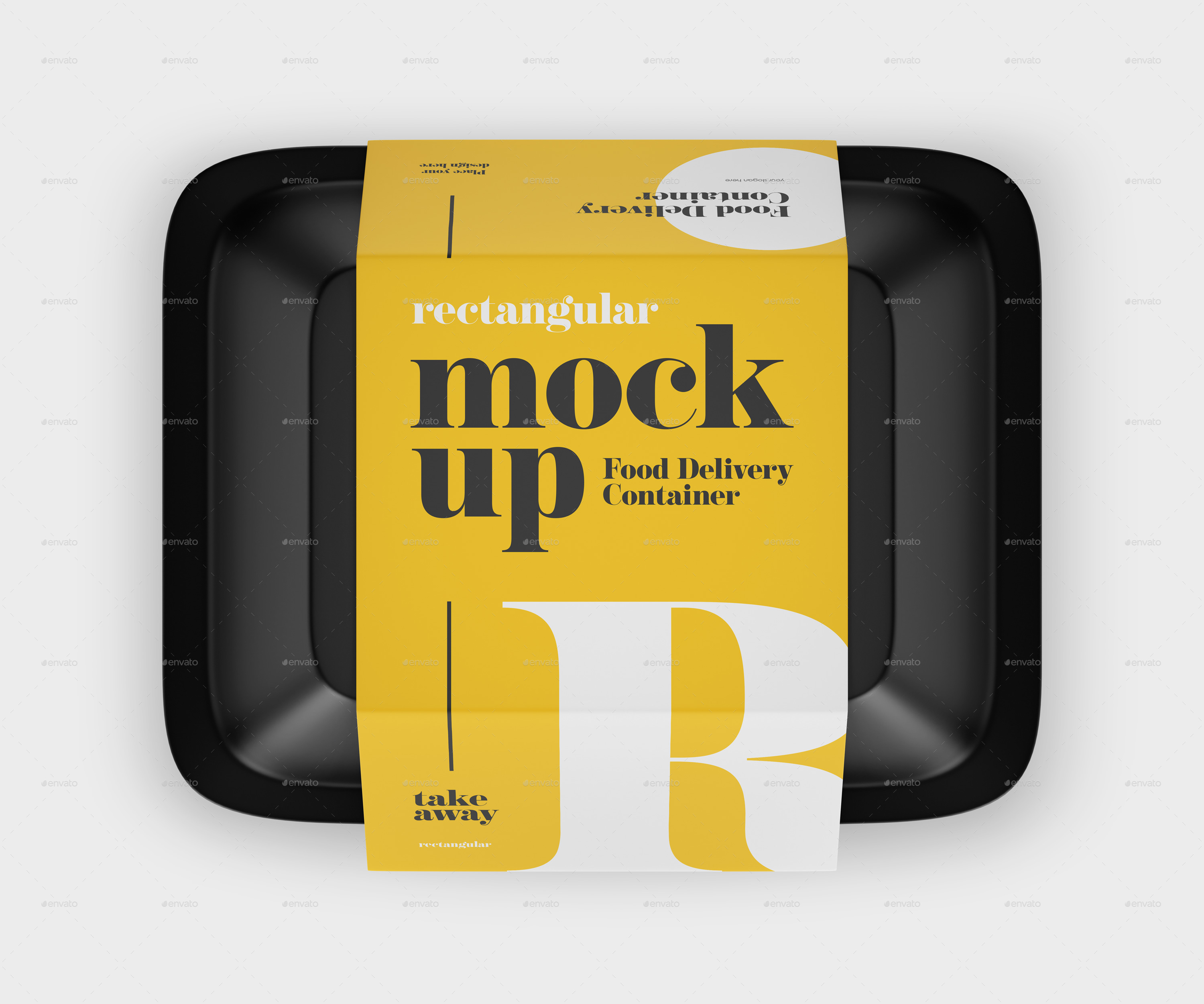 Rectangular Food Delivery Container Mockup Set, Graphics | GraphicRiver