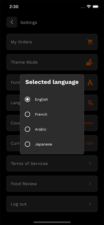 Food Ordering Flutter UI kit by LegacyInfotech | CodeCanyon