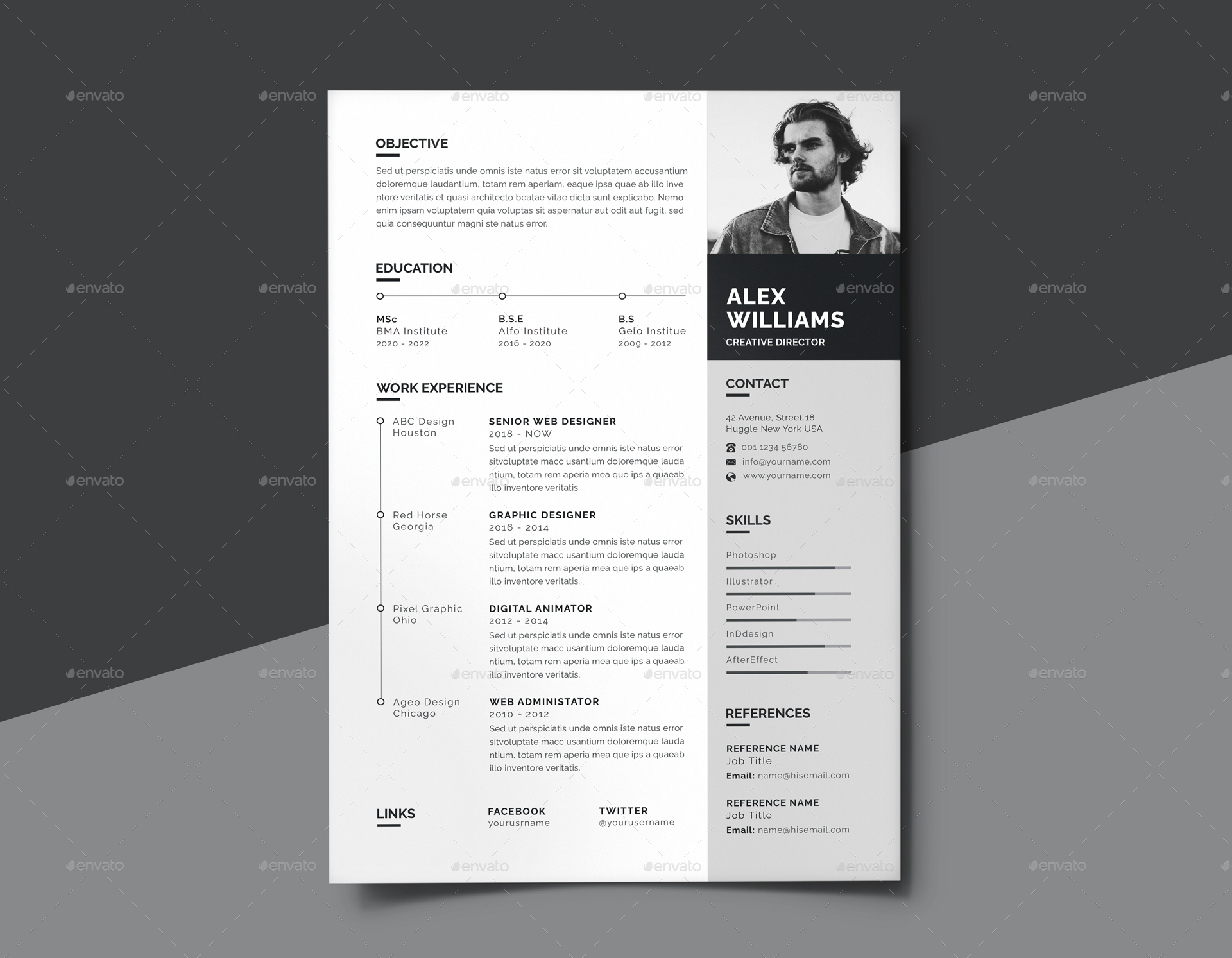 Clean CV-Resume, Print Templates | GraphicRiver