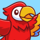 Cute Parrot Cartoon flap Wings, Vectors | GraphicRiver