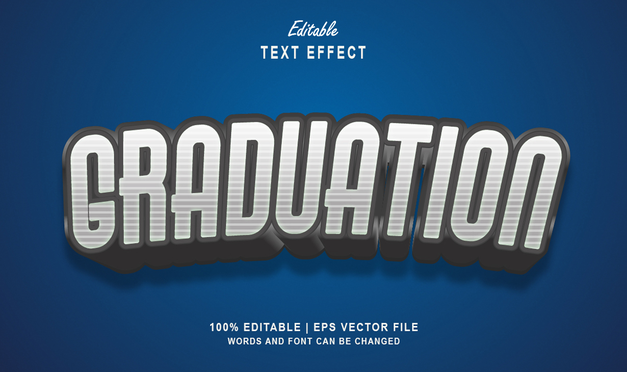 Text Effect Graduation Style Vintage, Add-ons | GraphicRiver