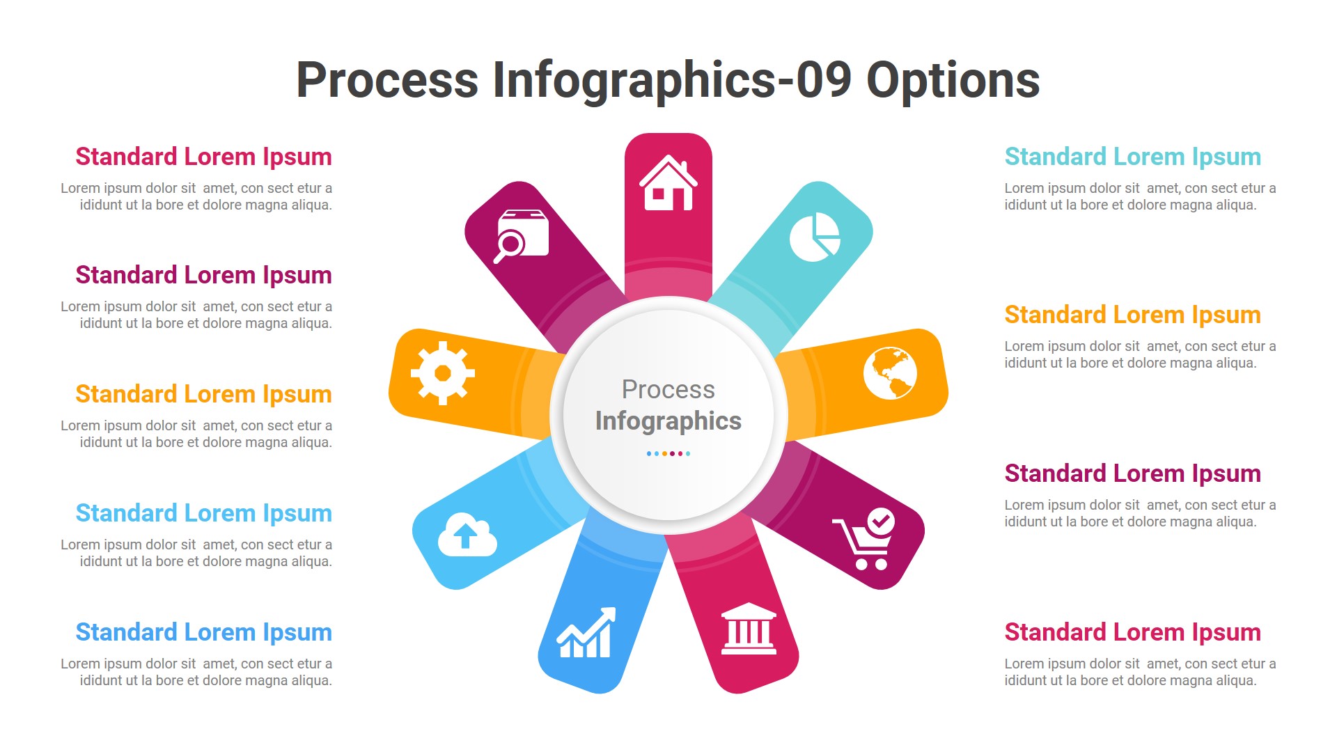 Process Infographics Google Slides Template Diagram, Presentation Templates
