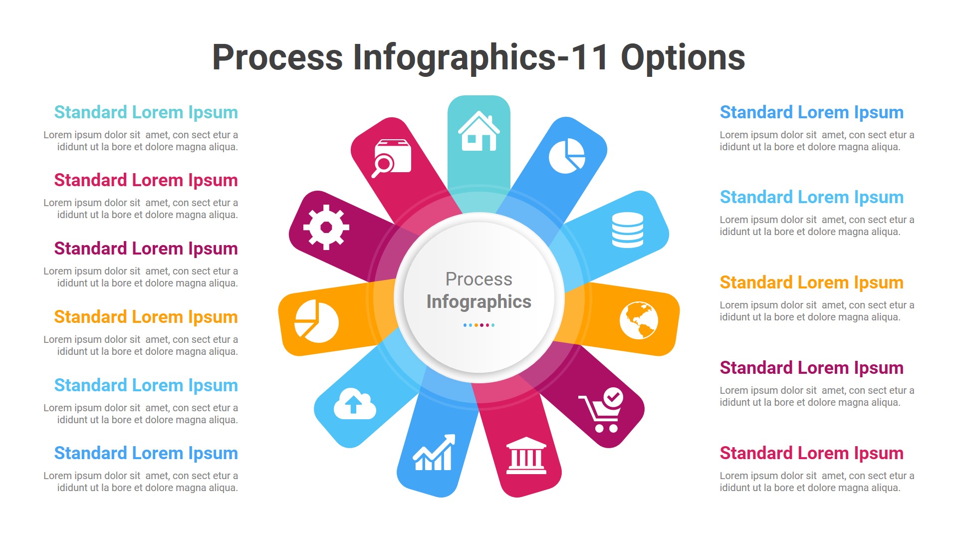 Process Infographics Google Slides Template Diagram, Presentation Templates