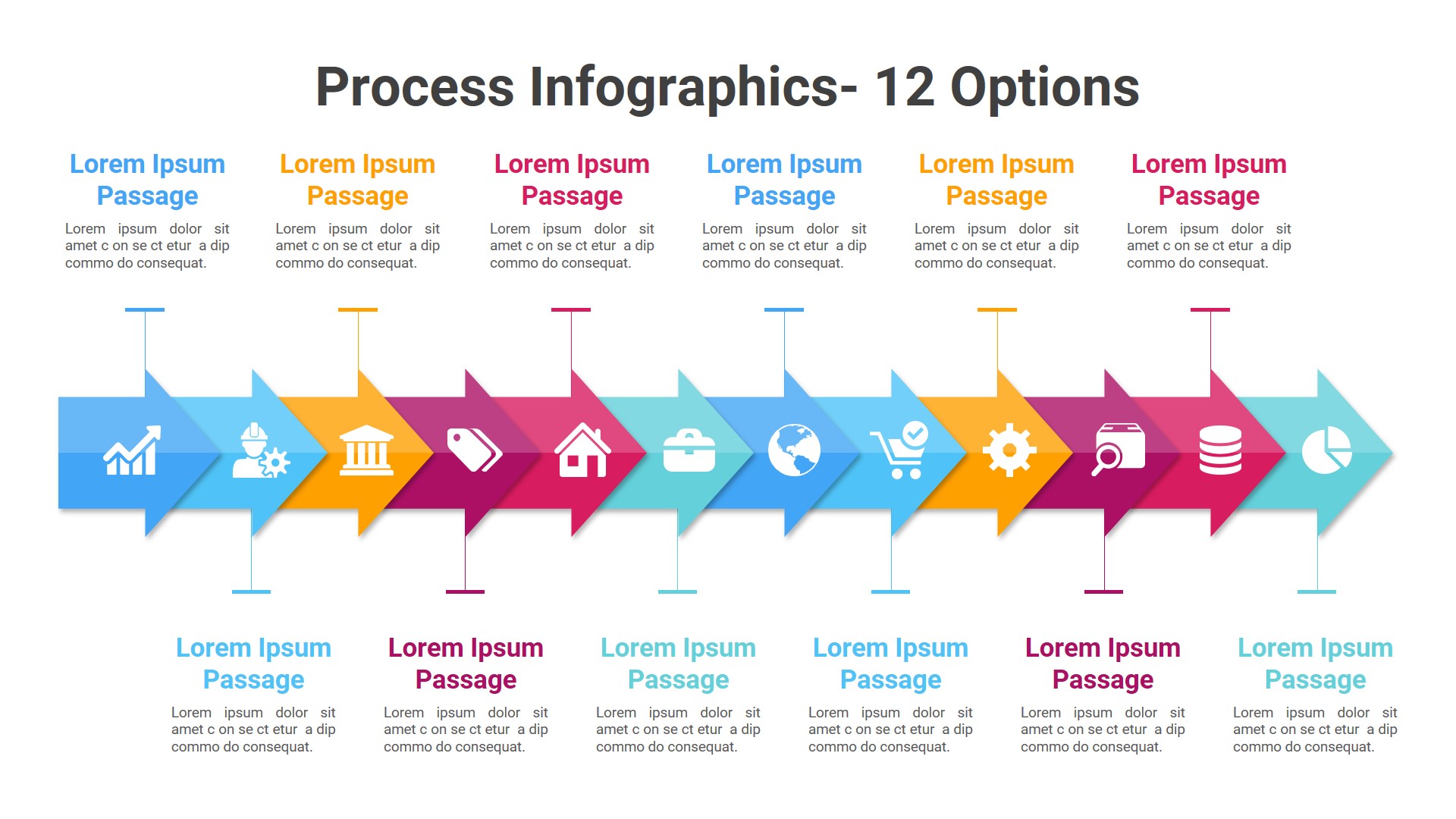 Process Infographics Google Slides Template Diagram, Presentation Templates