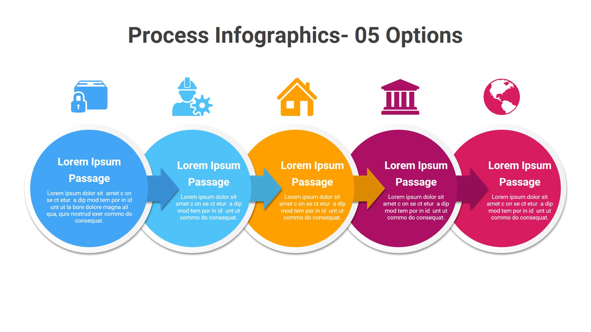 Process Infographics Google Slides Template Diagram, Presentation Templates