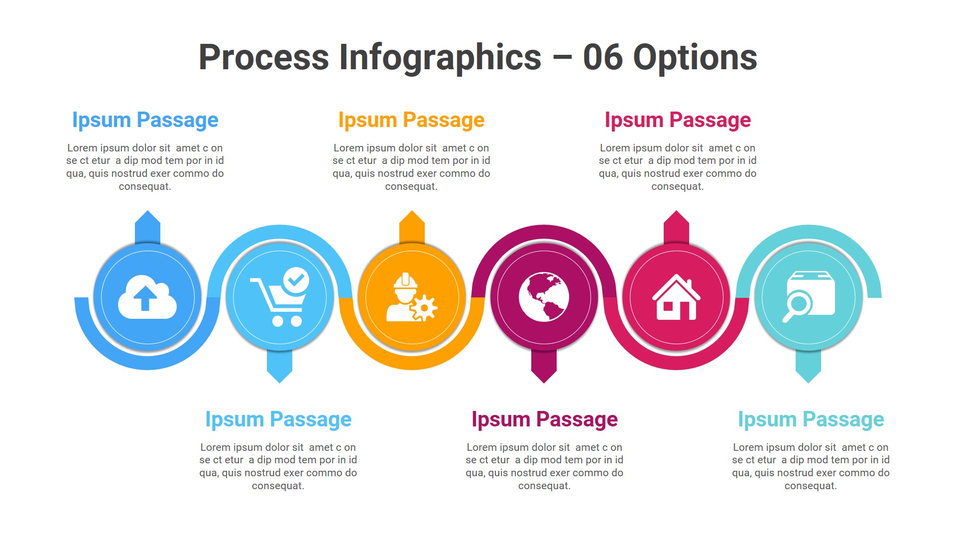 Process Infographics Google Slides Template Diagram, Presentation Templates
