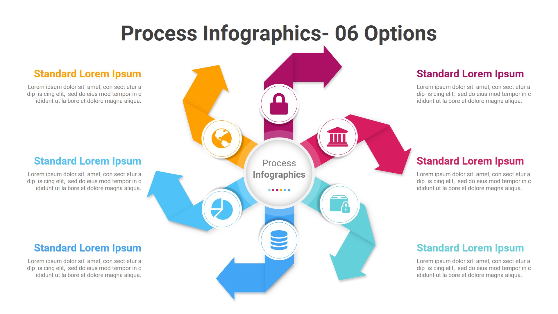 Process Infographics Google Slides Template Diagram, Presentation Templates
