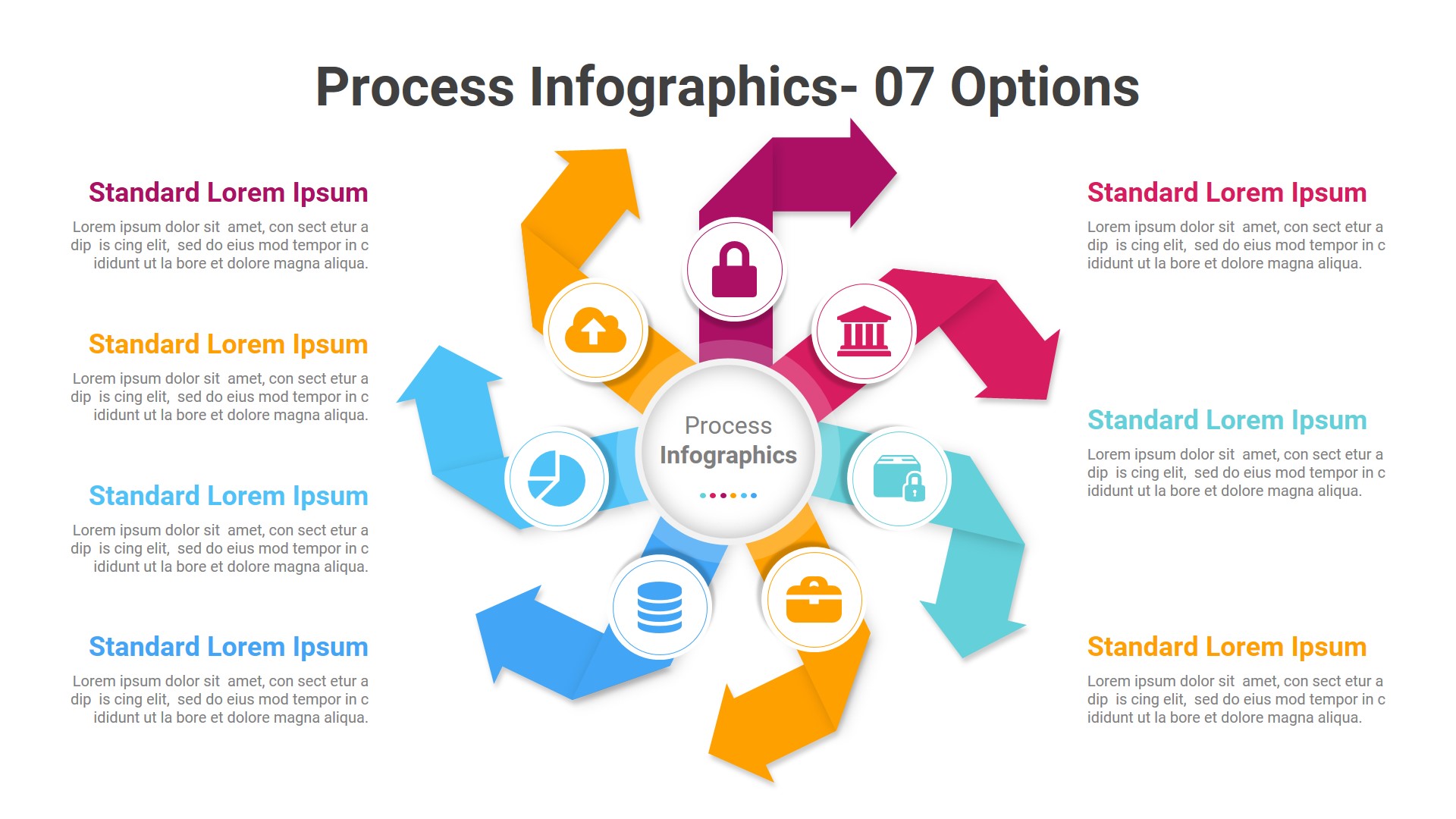 Process Infographics Google Slides Template Diagram, Presentation Templates