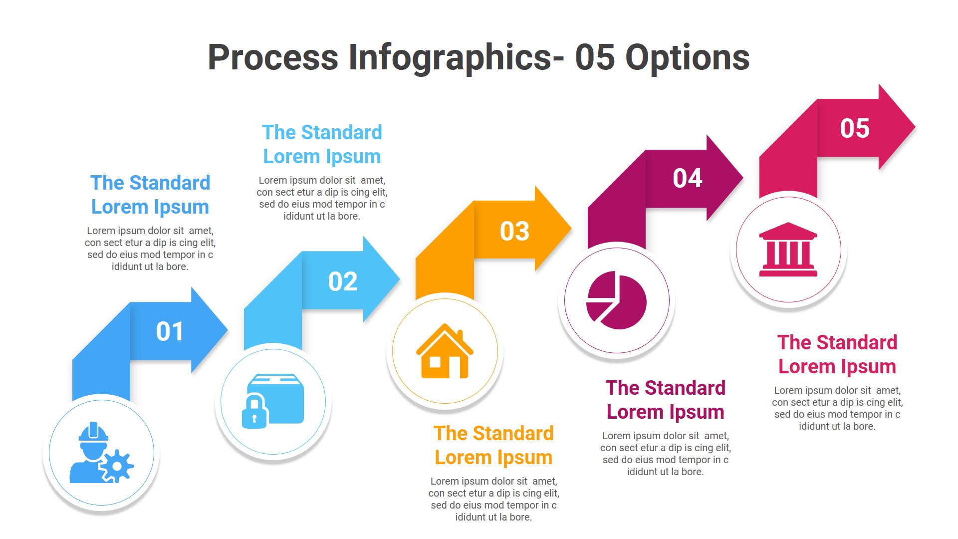 Process Infographics Google Slides Template Diagram, Presentation Templates