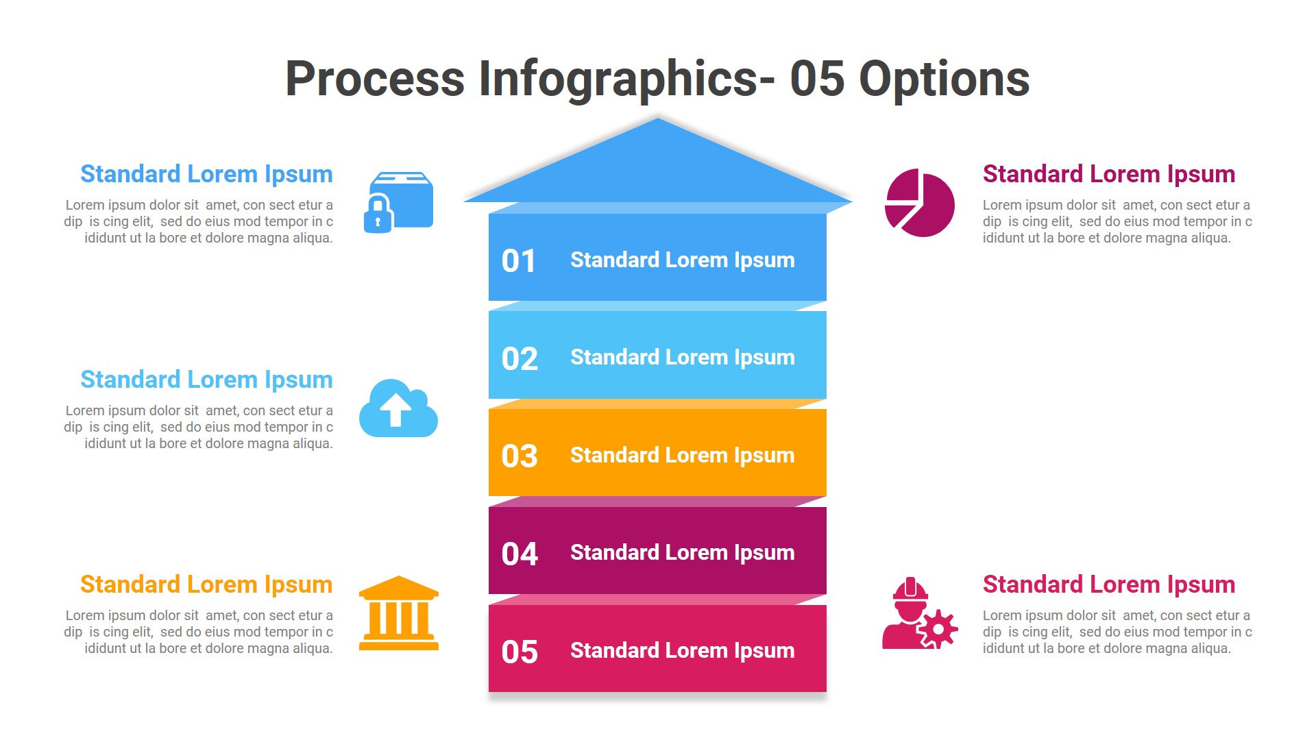 Process Infographics Google Slides Template Diagram, Presentation Templates