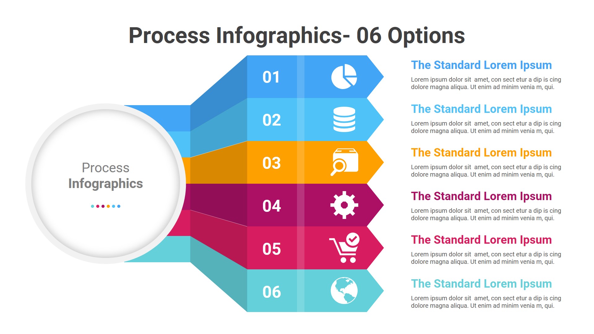 Process Infographics Google Slides Template Diagram, Presentation Templates