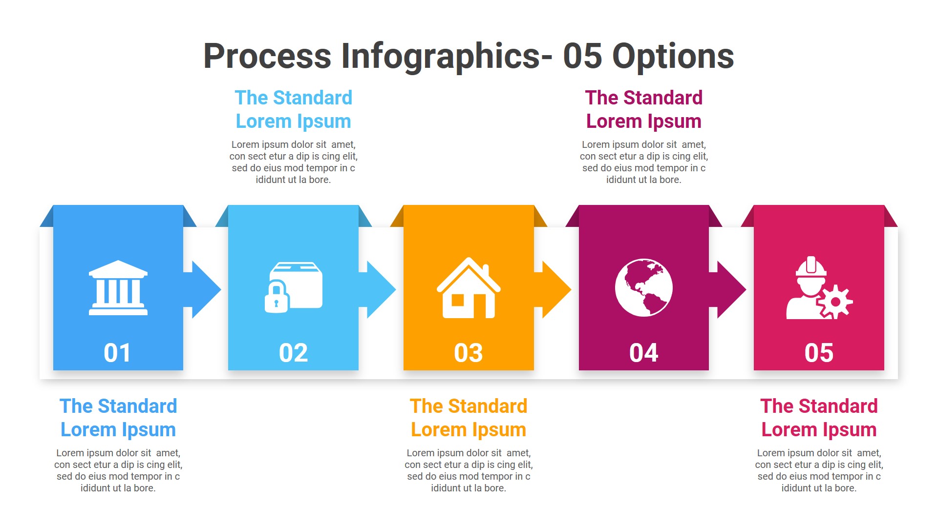 Process Infographics Google Slides Template Diagram, Presentation Templates