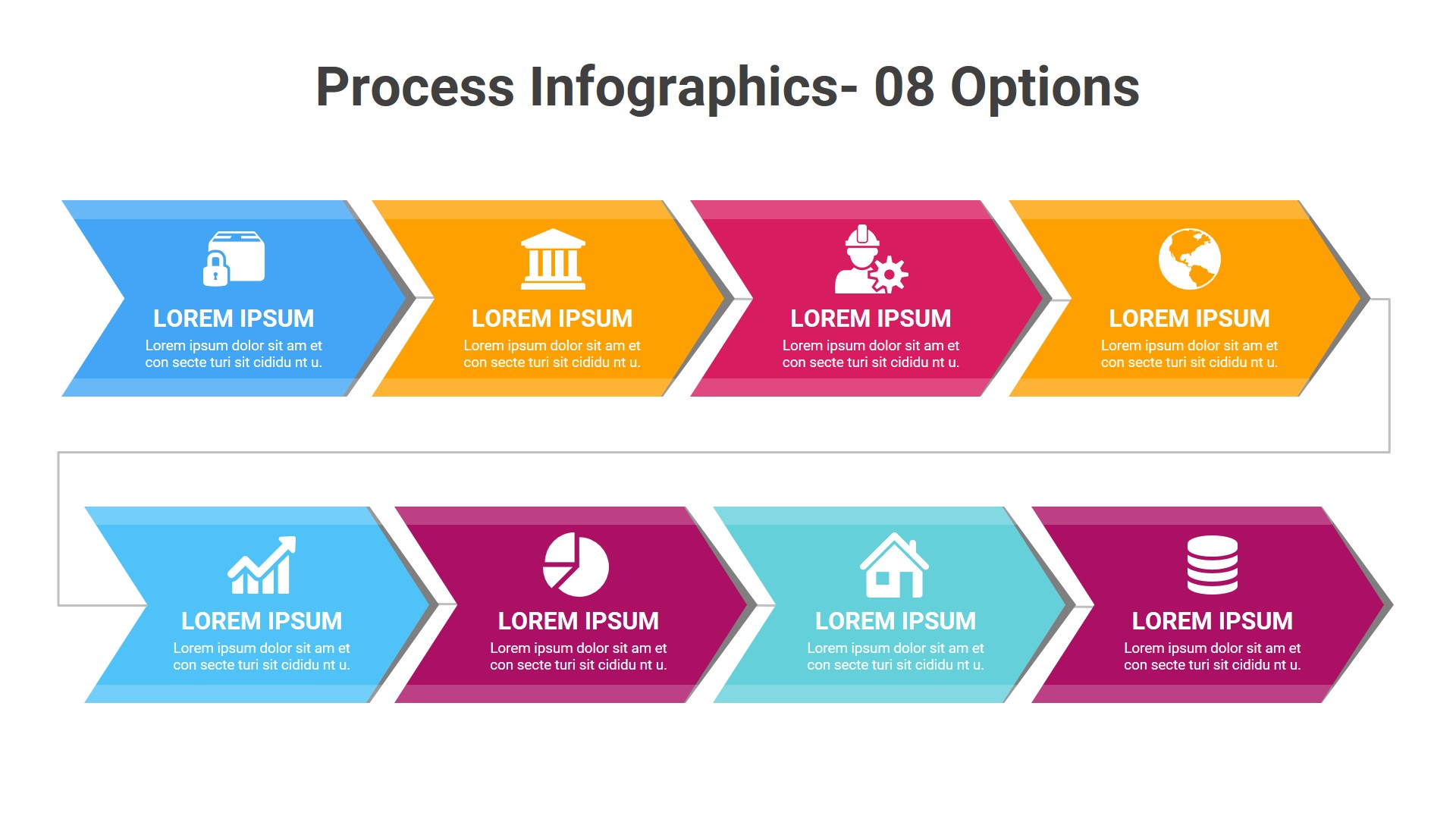 Process Infographics Google Slides Template Diagram, Presentation Templates