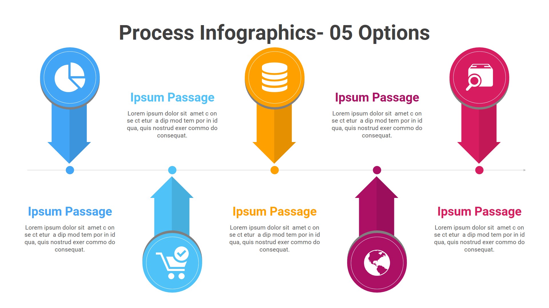 Process Infographics Google Slides Template Diagram, Presentation Templates