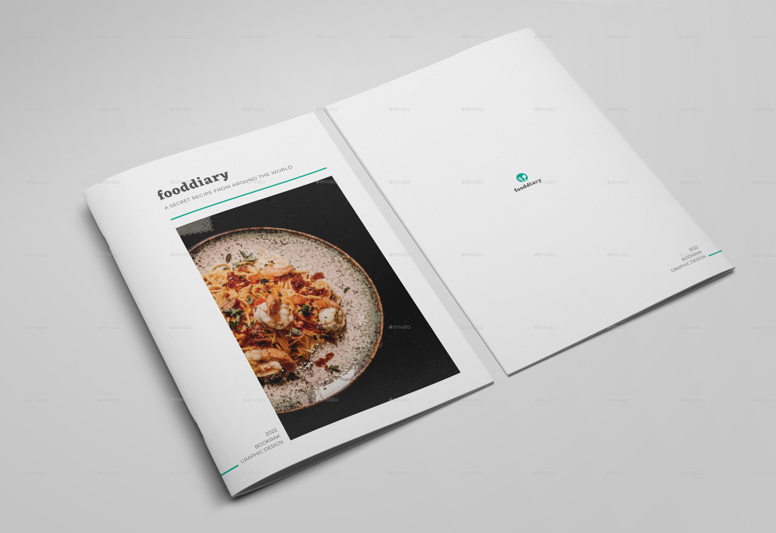 Food Diary - Simple Cookbook, Print Templates | GraphicRiver