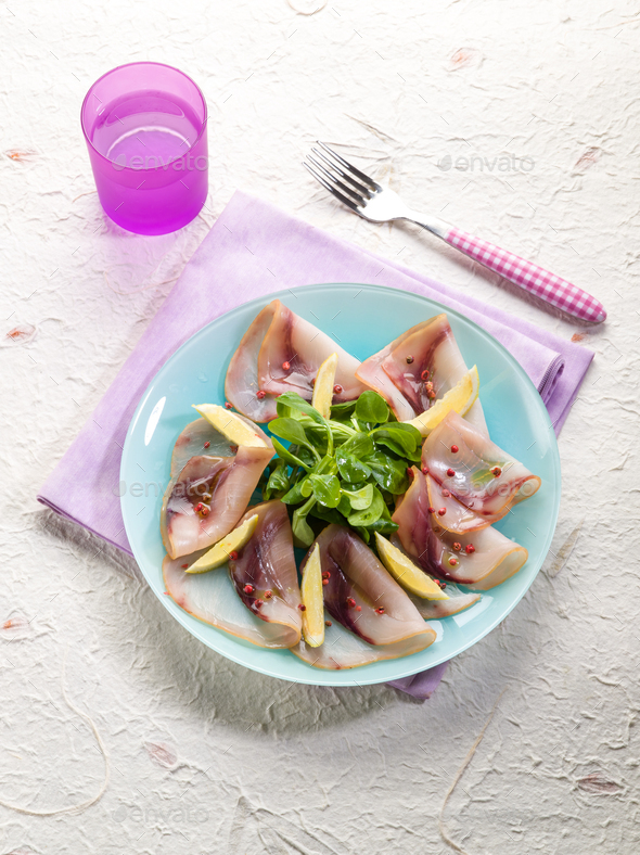 carpaccio swordfish marinated Stock Photo by MarcoMayer | PhotoDune