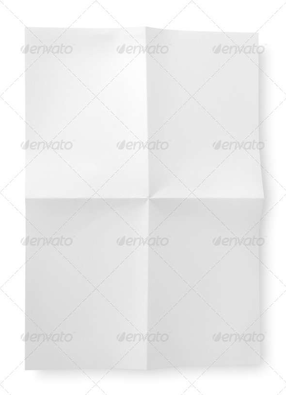 Folded blank sheet of paper Stock Photo by Givaga | PhotoDune